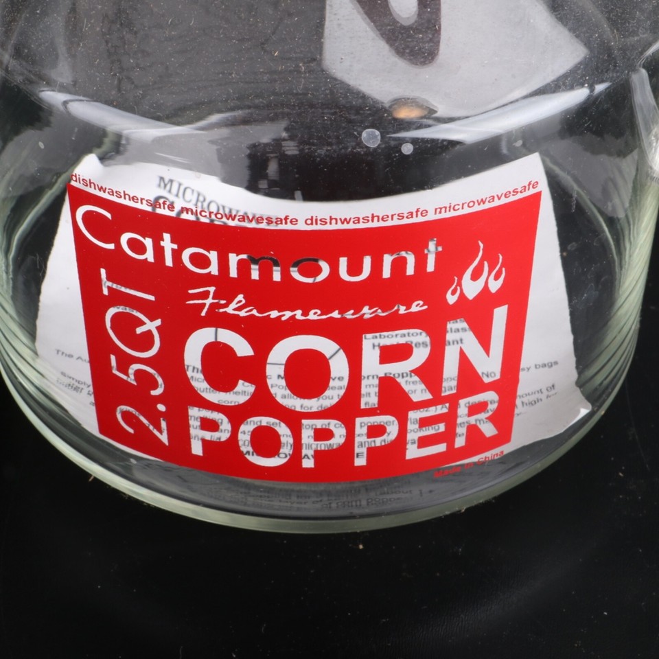 Microwave Popcorn Popper Catamount Glass Corn Popper 2 1/2 Quarts | eBay