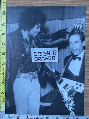 Jimi Hendrix & Jeremy Thorpe Black & White 1967 Vintage Book Photo ...