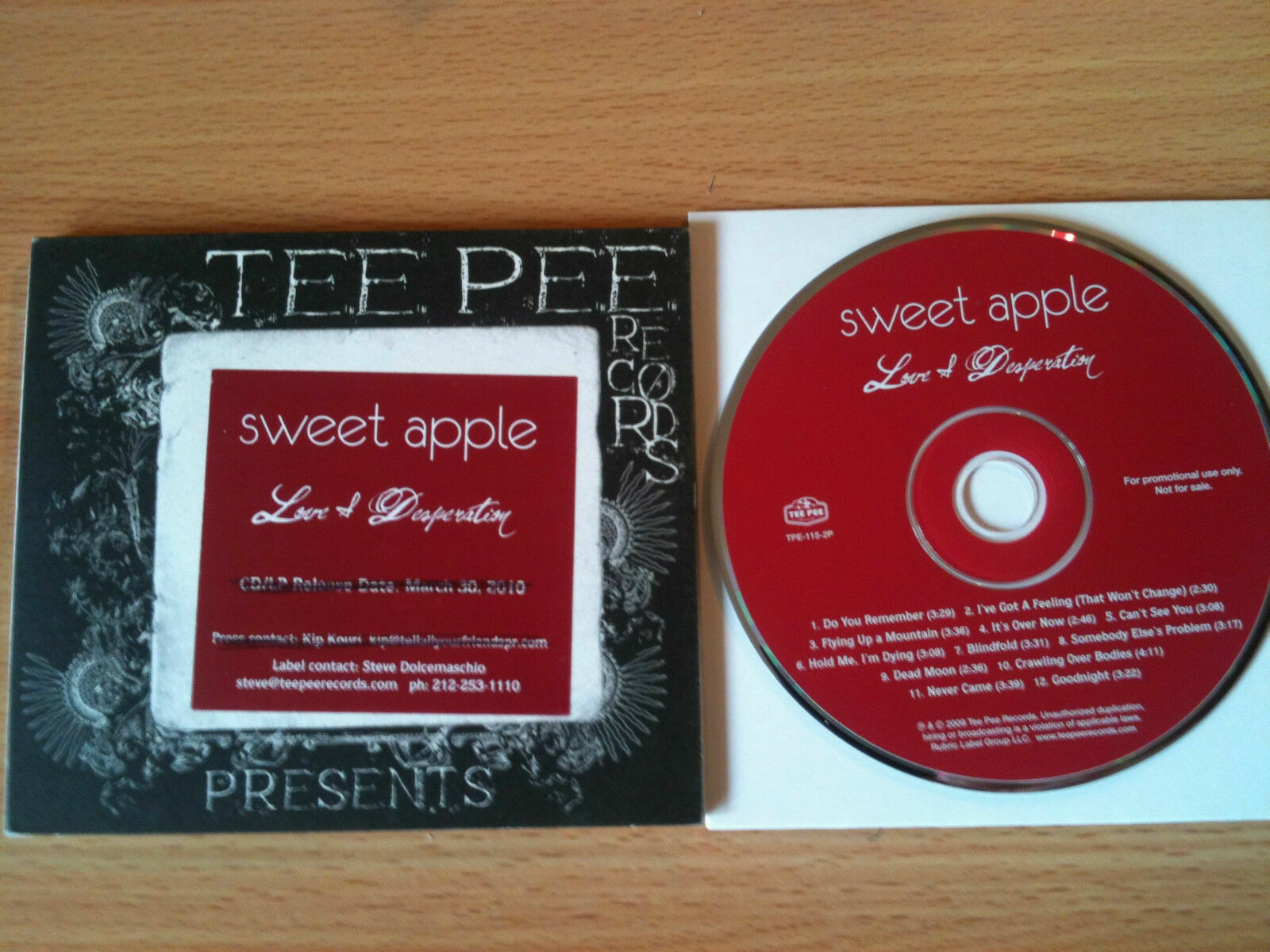 SWEET APPLE ~'LOVE & DESPERATION'~Rare UK PROMO Only CD 2010~ALT ROCK ...