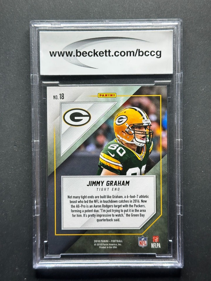 2018 Panini MJH Exclusive Jimmy Graham #18 BCCG 10 MINT Green Bay ...