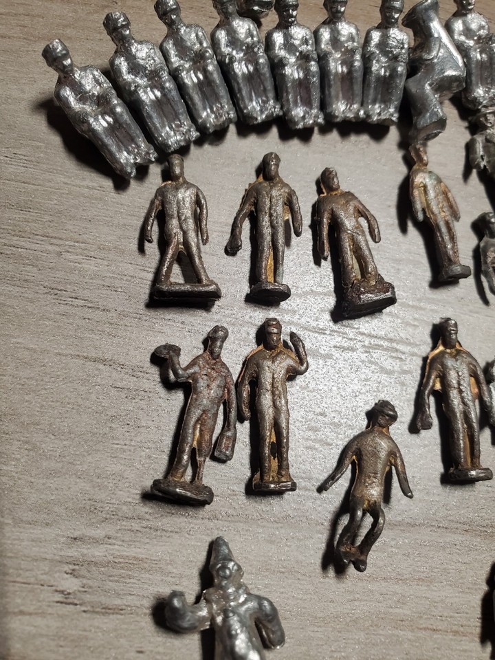 Pewter Figures Small Mixed Lot of Figures - People Sitting Kids Train ...