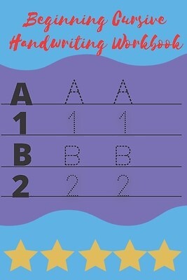 Beginning Cursive Handwriting Workbook Tracing Alphabet Numb by Taha ...