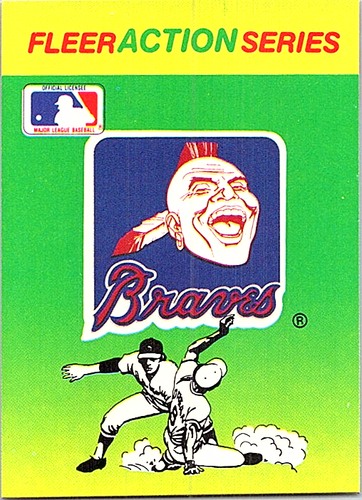 1990 Fleer Baseball Team Logo Sticker Card Braves | eBay