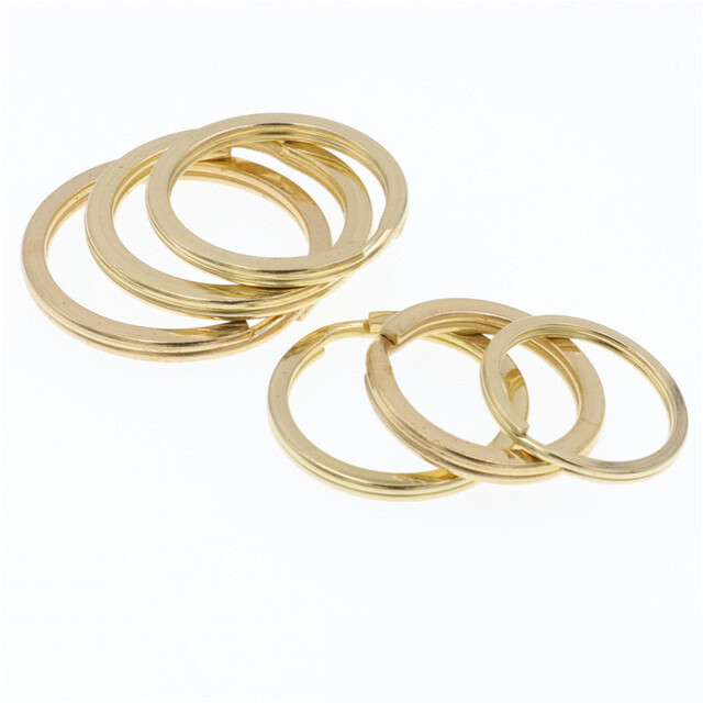 10X 10~38mm Brass Stainless Steel Split Rings Double Loop Key Ring ...