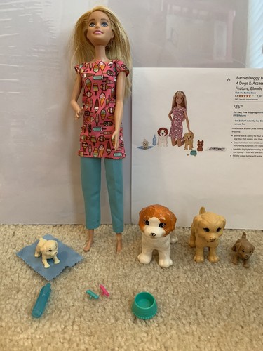 Barbie Doggy Daycare With 4 Dogs | eBay