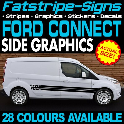 fits Ford Connect Stripes ST Graphics Stickers Decals ST Van Vinyl SWB ...