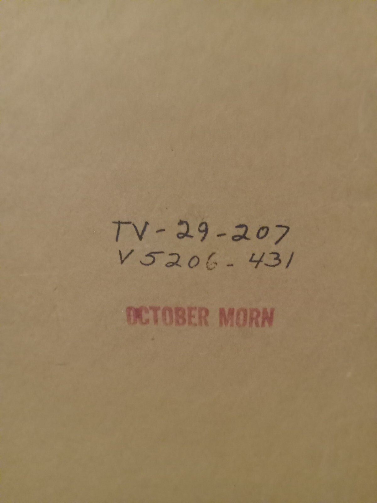 ROBERT WOOD OCTOBER MORN OIL PAINTING, PRINT,COPY 1956 36" BY 25" ORIG ...