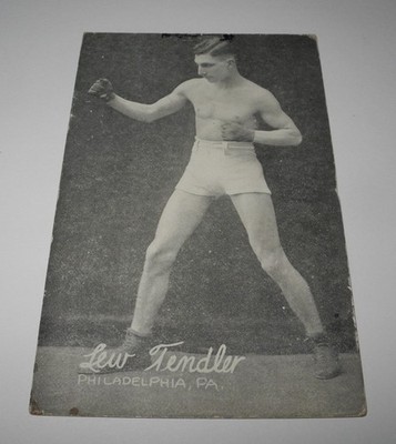 1923 Boxing Advertising Ephemera Exhibit Card Photo Postcard Lew ...