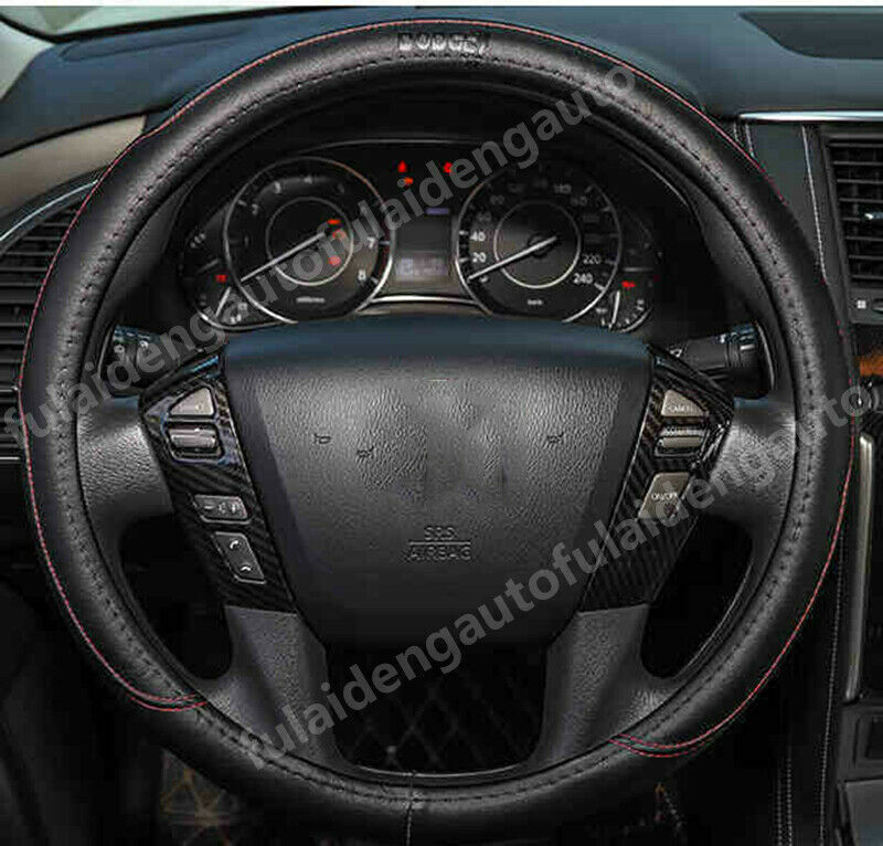 For Nissan Patrol Y62 2017-2019 Carbon Fiber Interior Steering Wheel ...