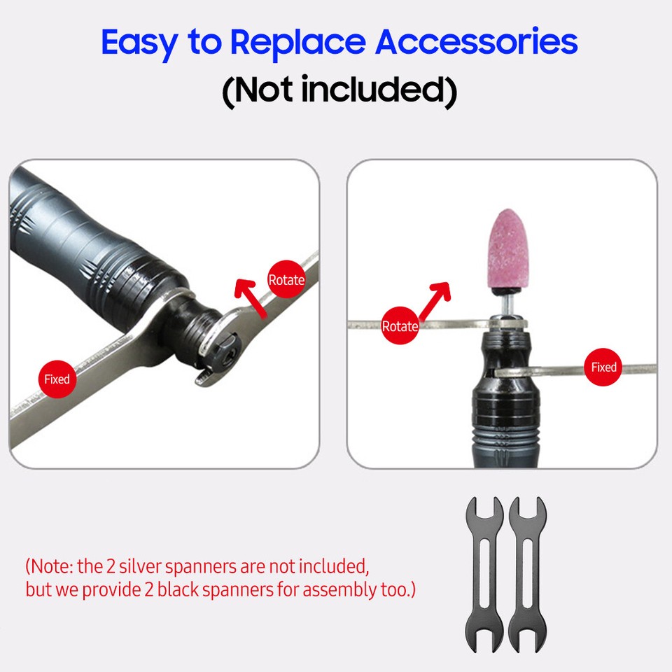 Pencil Type Air Die Grinder with Air Hose 2 Collets 1/4 Inch Pneumatic ...