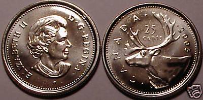 BRILLIANT UNCIRC CANADA 2005 25 CENTS~~FREE SHIPPING~~ | eBay