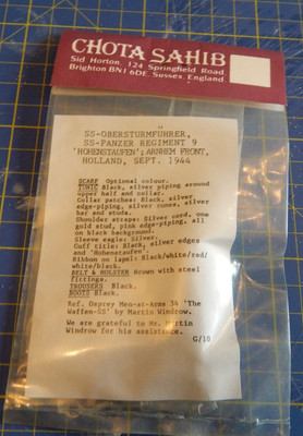 CHOTA SAHIB 54MM G10 SS OBERSTURFUHRER ARNHEM 1944 | eBay