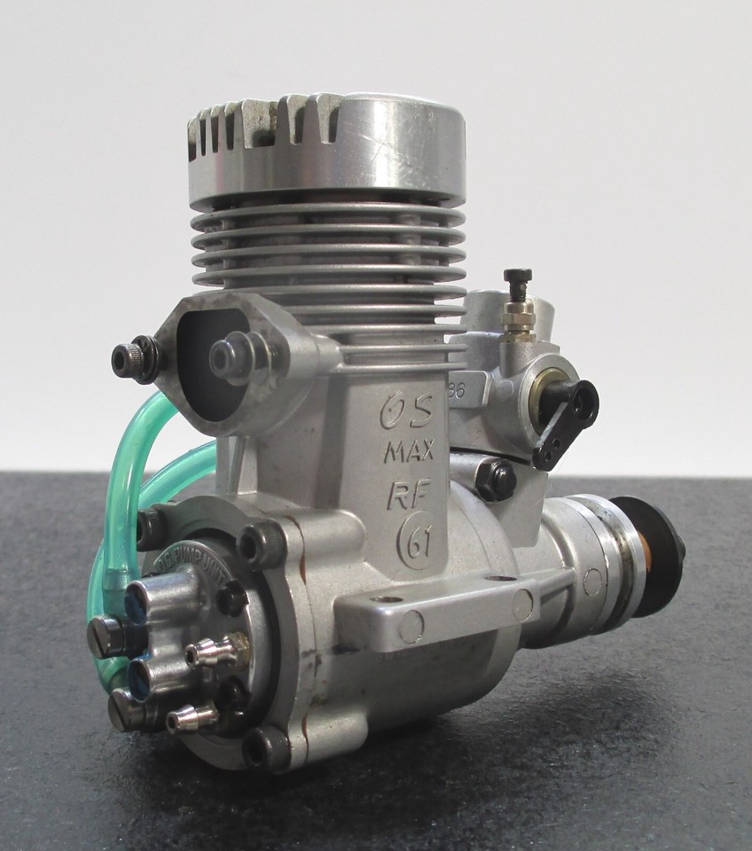 O.S. MAX-61RF ABC-P 9.97cc 2 stroke glow engine for R/C airplane, used ...