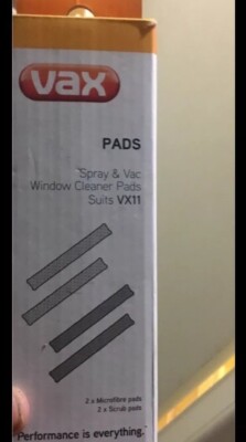 VAX Pads VX11P Spray & Vac Window Cleaner VX11 -2 X Microfibre & 2 X ...
