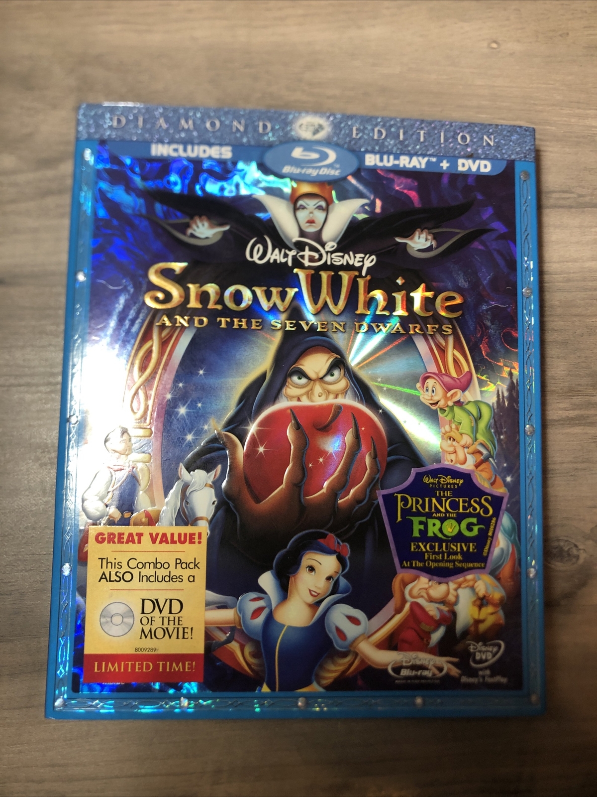 Snow White and the Seven Dwarfs (Blu-ray/DVD, 2009, 3-Disc Set, Diamond ...