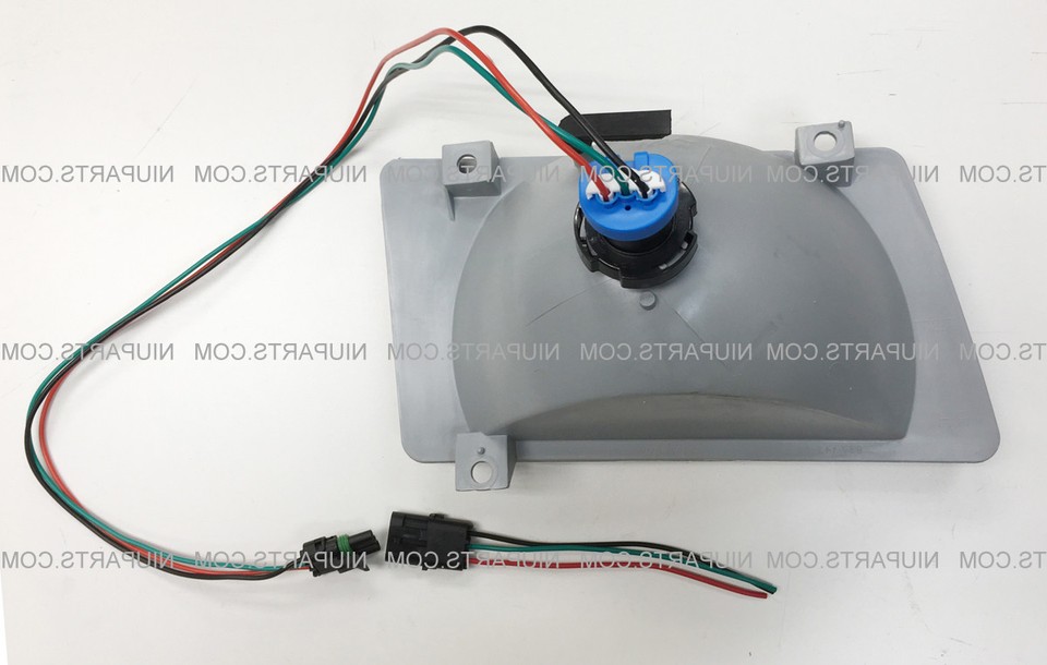 Headlight with Adjusters & Mounting Frame Metal LH Fit: Peterbilt 377 ...