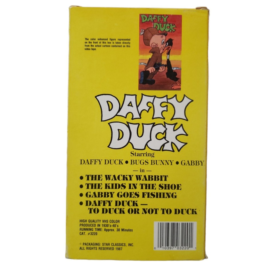 Daffy Duck - Star Classics Cartoons - VHS 1987 - Bugs Bunny, Gabby ...