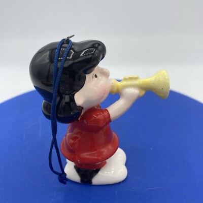 Vtg 60s Japan Peanuts Lucy Playing Horn Trumpet Ceramic Ornament ...