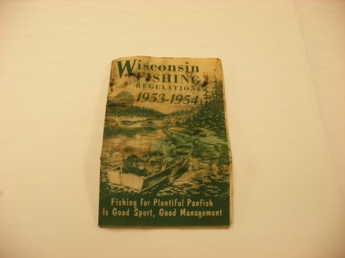 Vintage 1953-1954 Wisconsin Fishing Regulations Brochure | eBay