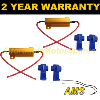 H4 HEADLAMP LED BULB IN-LINE CANBUS LOAD RESISTOR WARNING CANCELLERS ...