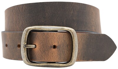 Men's Genuine Buffalo Leather Belt, 1.5" Wide, Handmade Full Grain ...