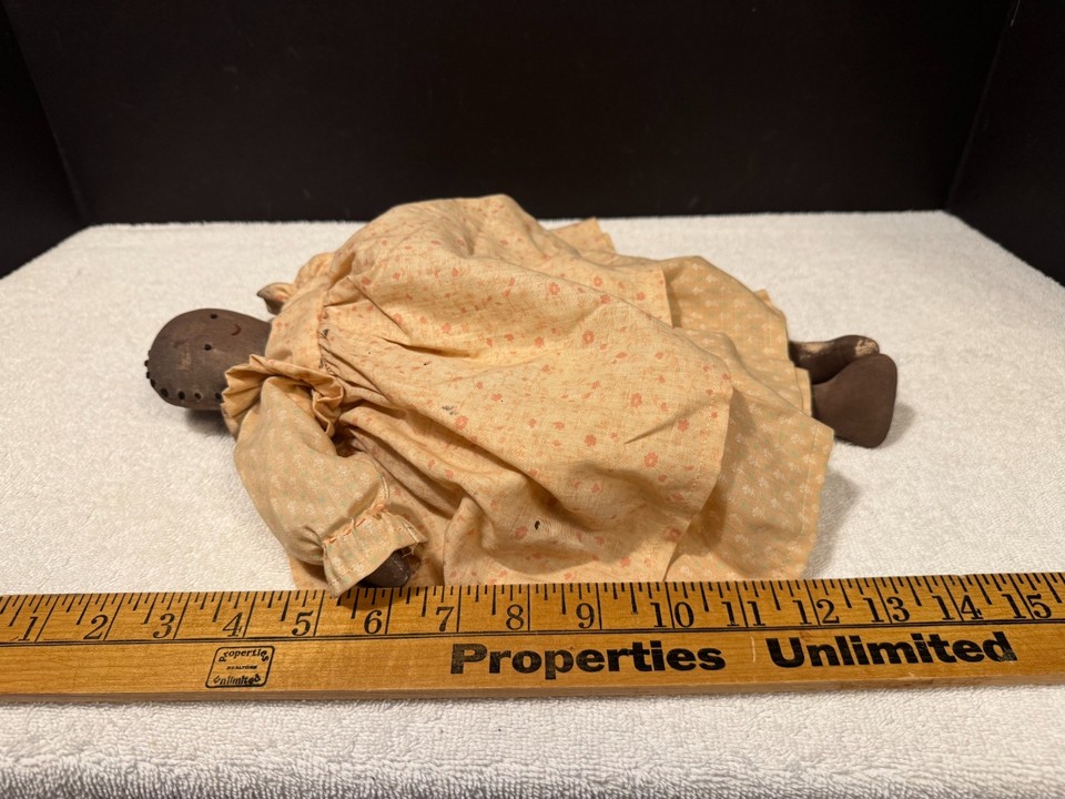 Vintage Handmade African American Rag Doll & Dress 13” Folk Art | eBay