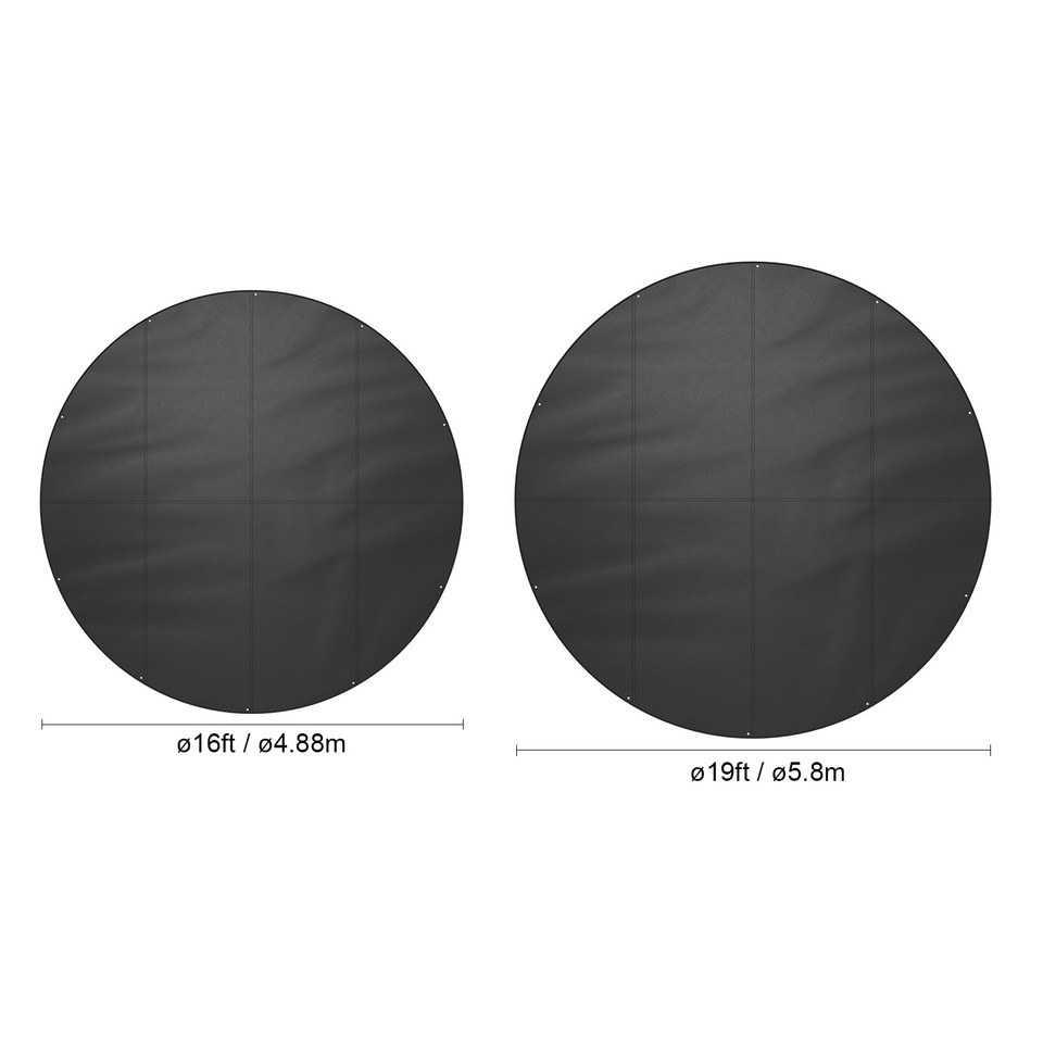 18/15 Ft Round Pool Cover Above Ground Swimming Pool Cover Drawstring ...