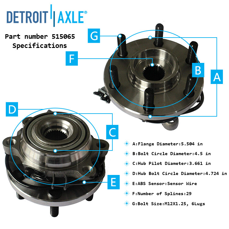 4WD Front Wheel Bearing Hub for Nissan Frontier Pathfinder Xterra ...