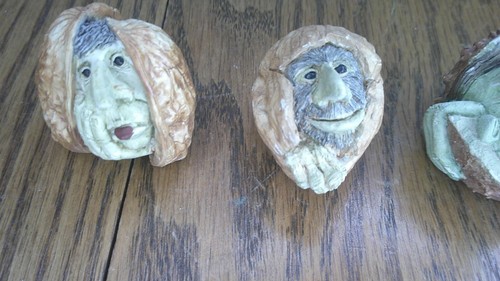 Rare 12 pcs. Clare craft disc world Nutcase men walnut figurines made ...