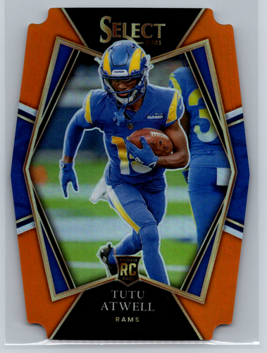 Tutu Atwell 2021 Panini Select Orange Prizm Die-Cut Rookie /249 #161 LA ...