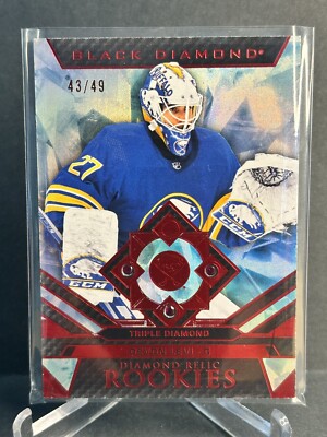 2023-24 Black Diamond Devon Levi Diamond Relic Rookies RED🔥43/49 Triple ...