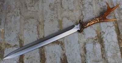 Premium Hand Forged J2 Steel Multitude Rat-Tail Hunting sword Stag ...