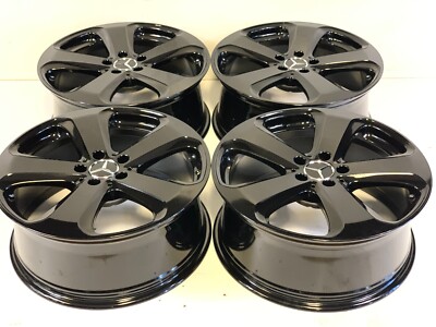 19" GLC RIMS WHEELS GLC350 GLC350e GLC300 GLC 300 STOCK OEM BLACK SET ...