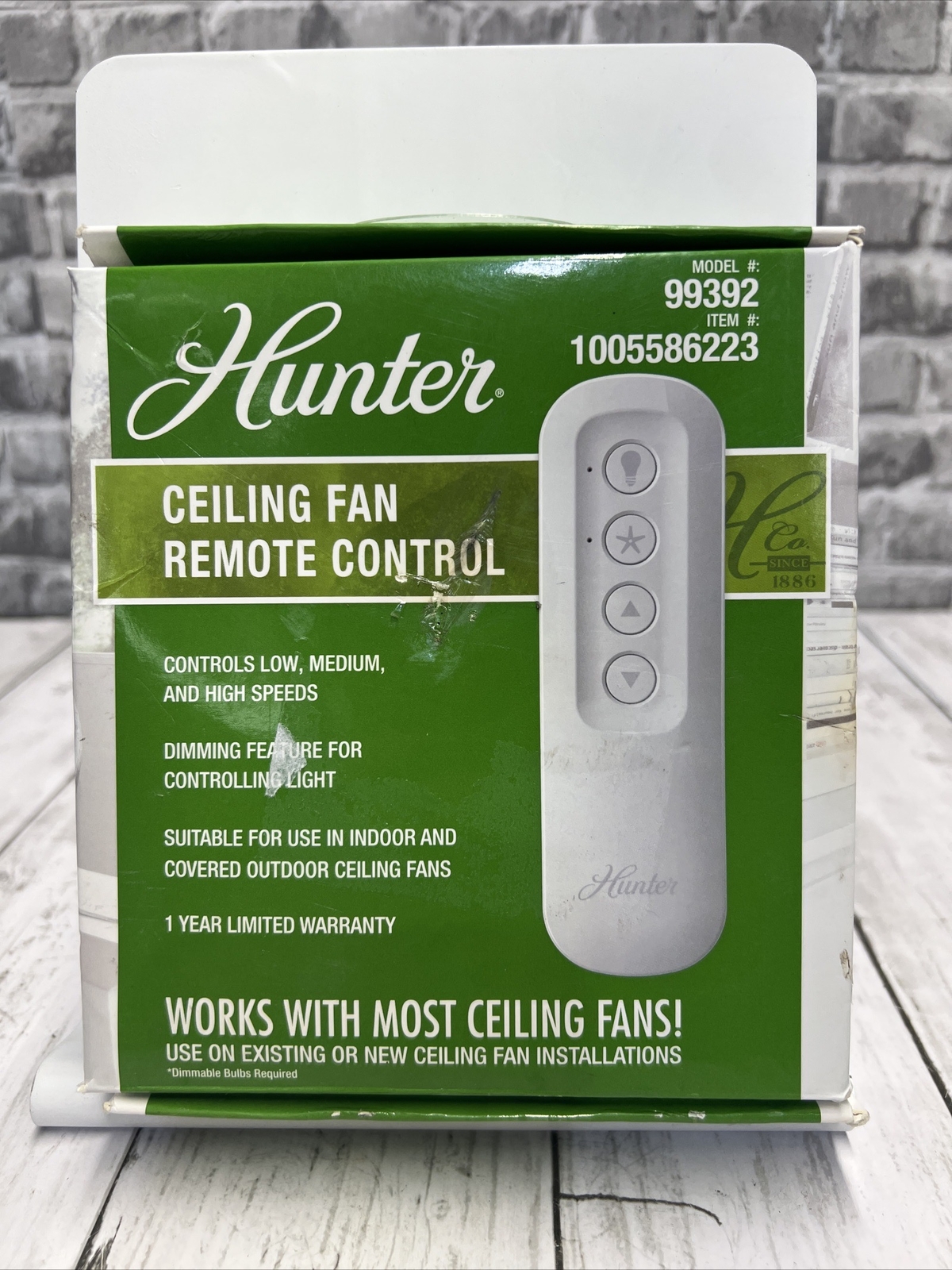 Hunter Universal 3-Speed Ceiling Fan Handheld Remote Control - White ...