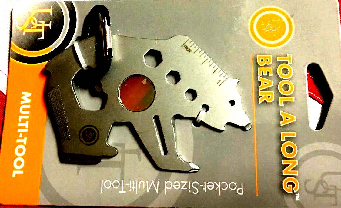 BEAR tool a long multi tool novelty fun gift safety survival pocket ...