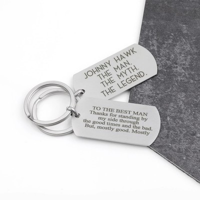 Premium Stainless Steel Key Tag Chain Custom Engraved Keychain Special ...