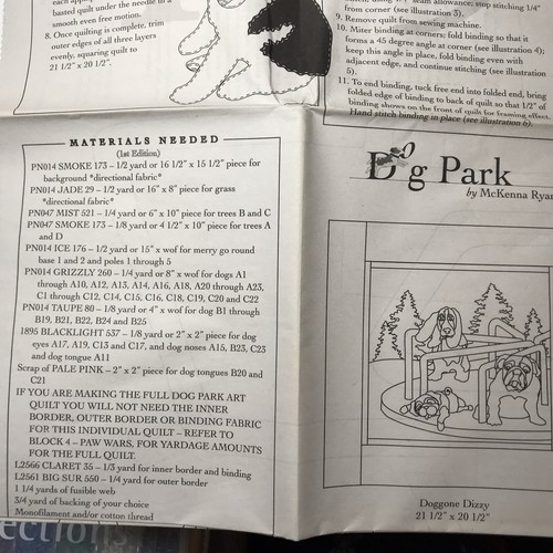 McKenna Ryan Doggone Dizzy Dog Park Block Five 2013 Pattern Bulldog ...
