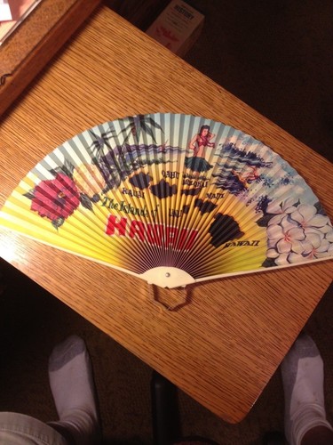 Vintage Hawaii Hand Held Fan | eBay