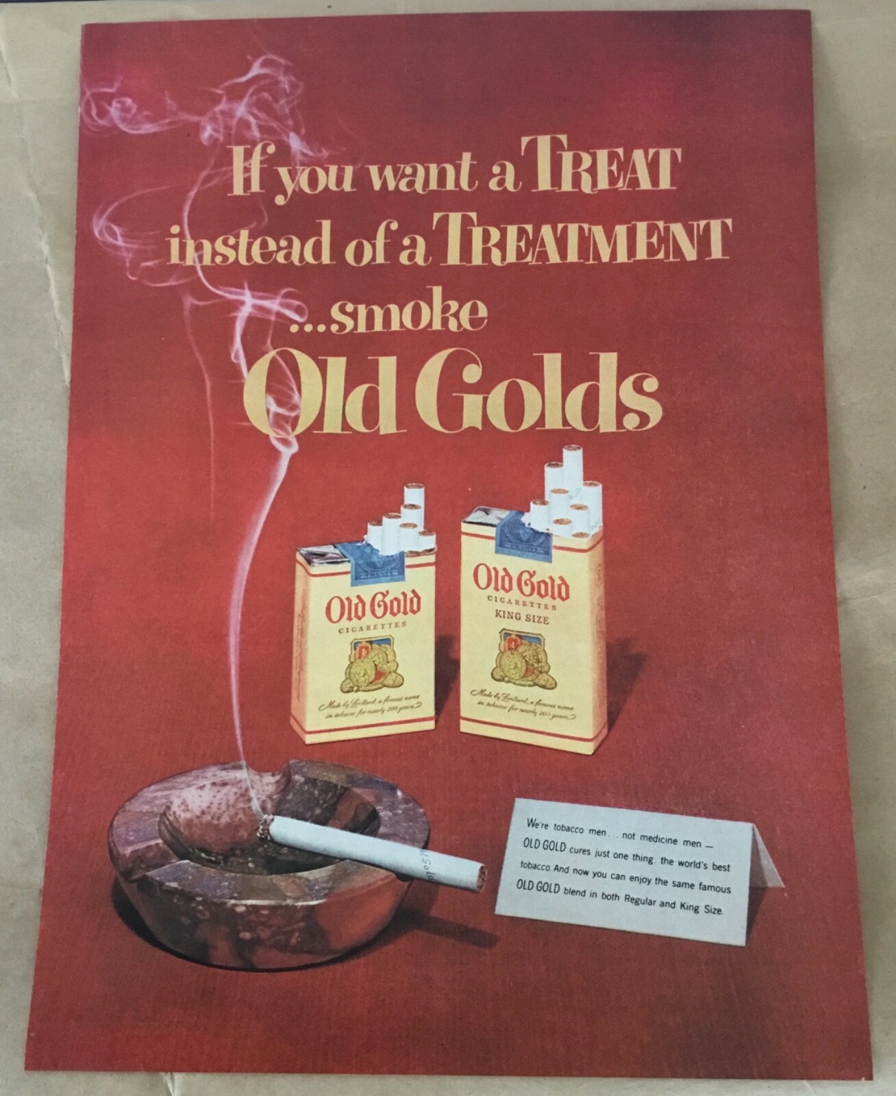 Old Gold cigarettes print ad 1953 vintage 50s retro illustration art ...
