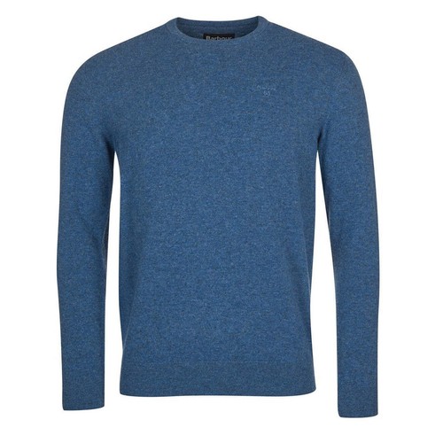 Barbour Lambswool Essential Crew Knit Denim Marl | eBay