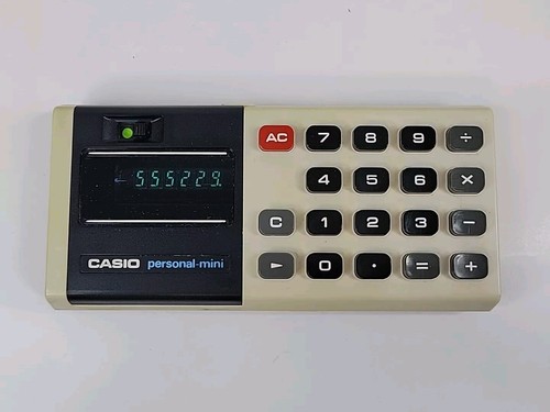 Vintage Casio Personal Mini Pocket Calculator & Case AD-2S TESTED ...