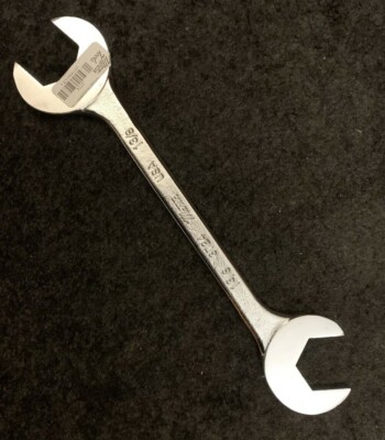 Martin 3724 Open-End Angle Wrench 1-3/8in Chrome 15 & 60 degree offset ...