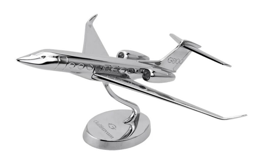 Lupa Gulfstream Aerospace G800 Chrome Metal Desk Display Model 1/115 ...