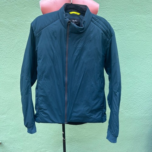 Rapha Transfer Jacket Long Sleeve Teal Puffer Men Casual Full Zip ...