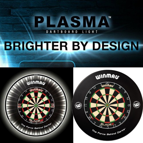 Winmau Blade 6 Dart Board Plasma LED Light Lighting Black Surround FULL ...