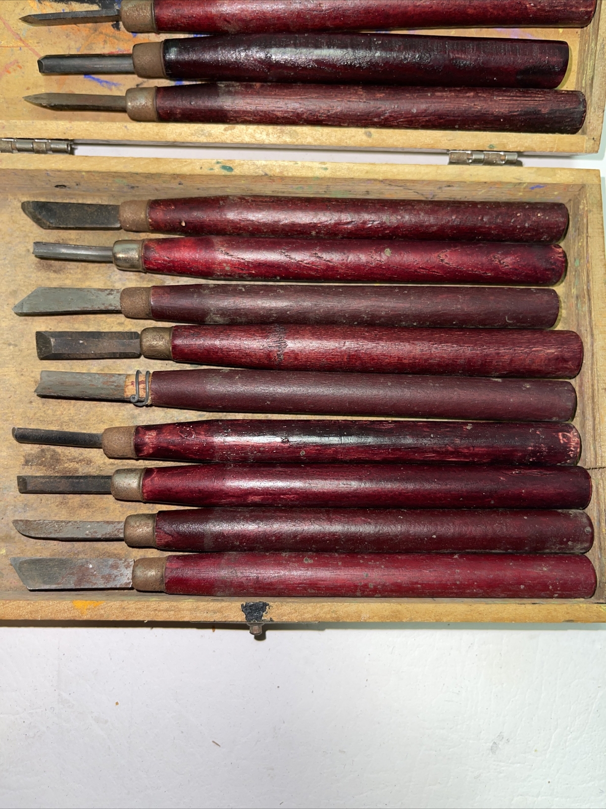 Set of 12 Vintage Wood Handle Carving Chisels / Gouges. | eBay