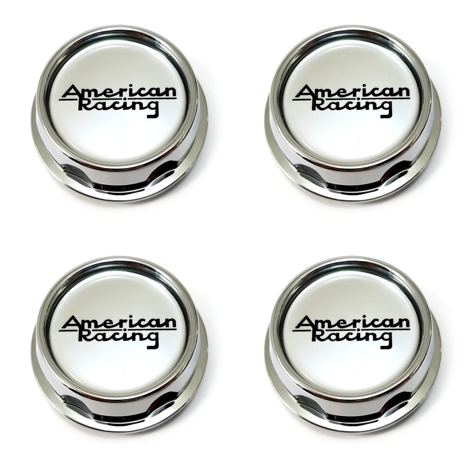 4 American Racing Chrome Wheel Center Caps for 5/6L AR926 Patrol AX181 ...