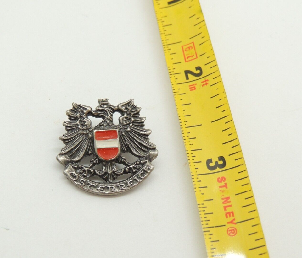 Vintage Osterreich Austria Eagle National Emblem Pin Military Lapel Pin ...
