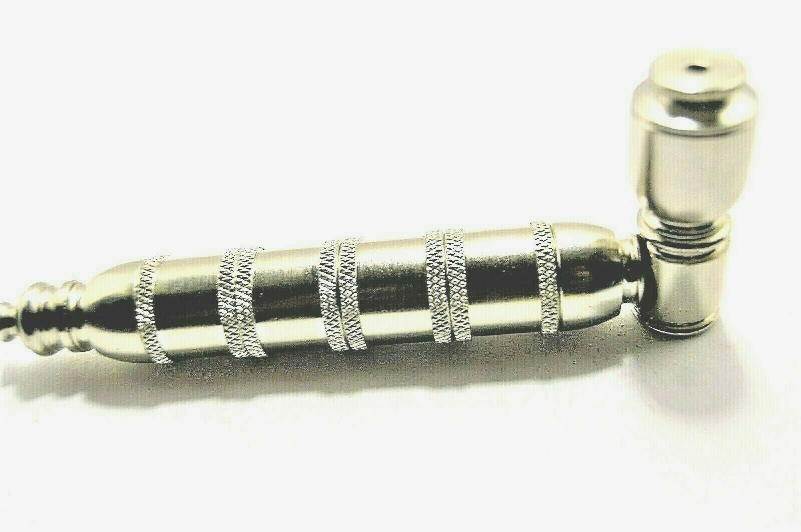 5" Metal Tobacco Smoking Pipe Genuine Nickel Plated American Brass ...