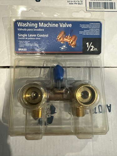 Manual Washing Machine Water Shut Off Single Lever Control Valve 1/2 ...